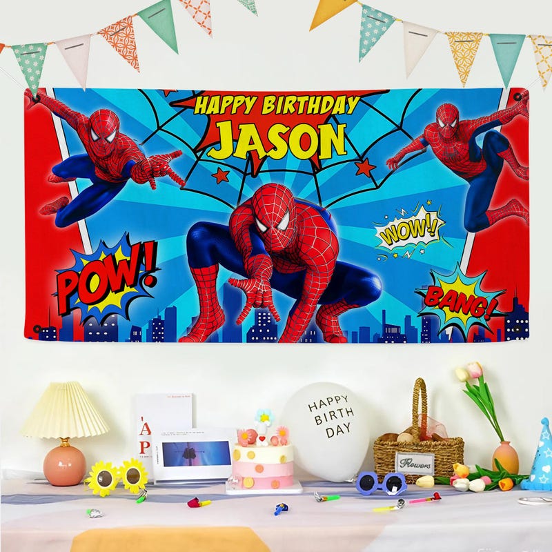 Spiderman Kids Backdrop - Etsy