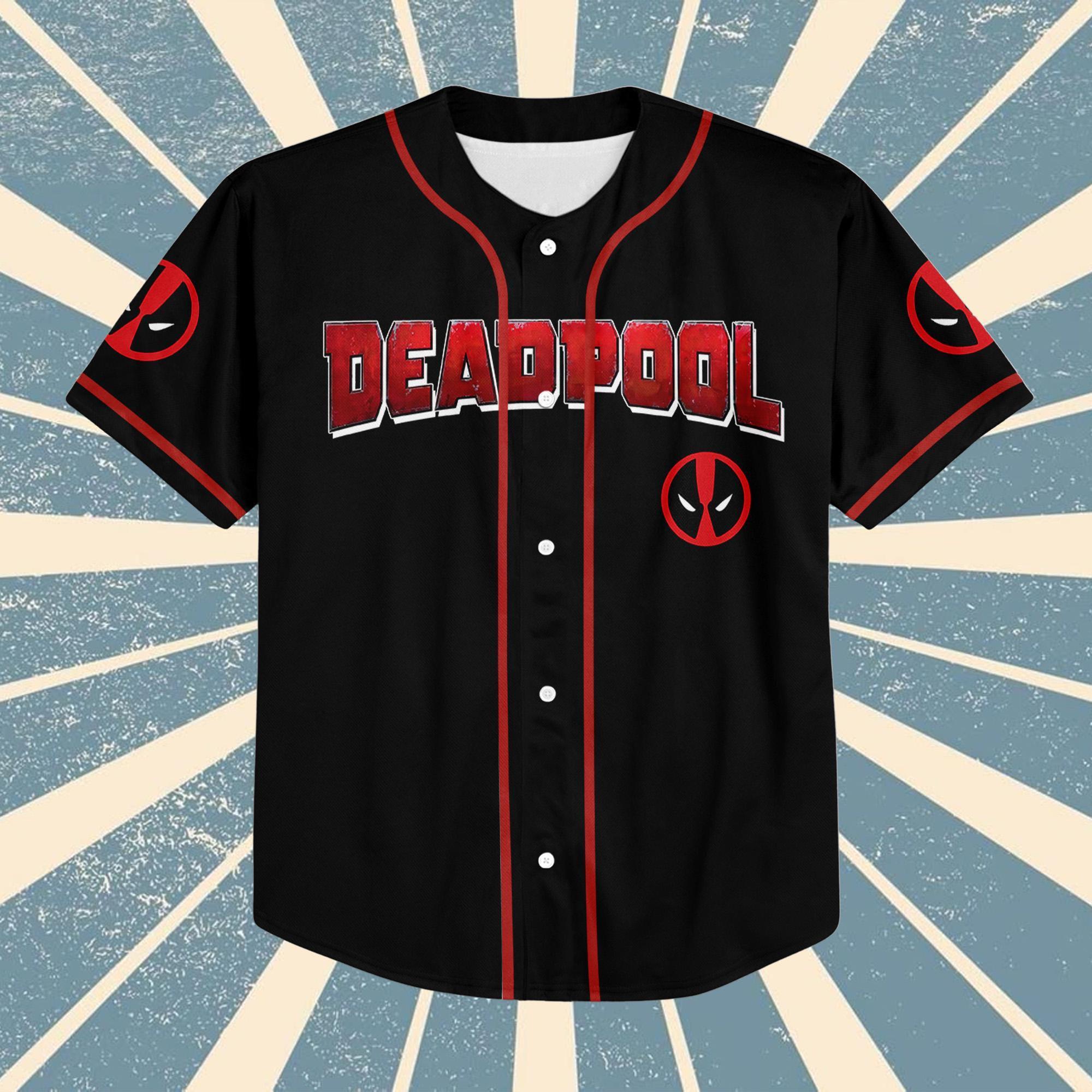 Custom Deadpool Collection Baseball Jersey, Deadpool Superhero Matching ...