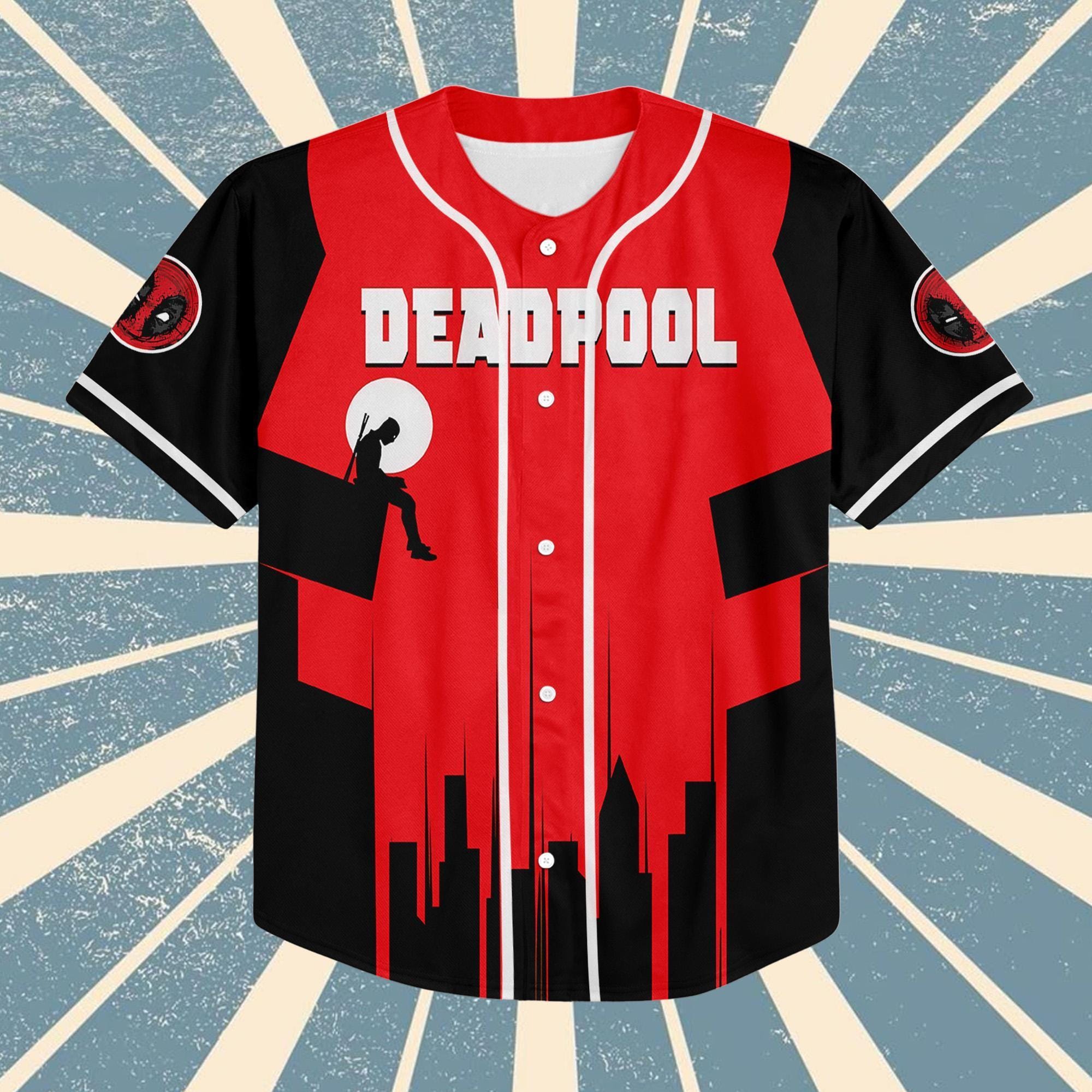 Custom Deadpool Collection Baseball Jersey, Deadpool Superhero Matching ...