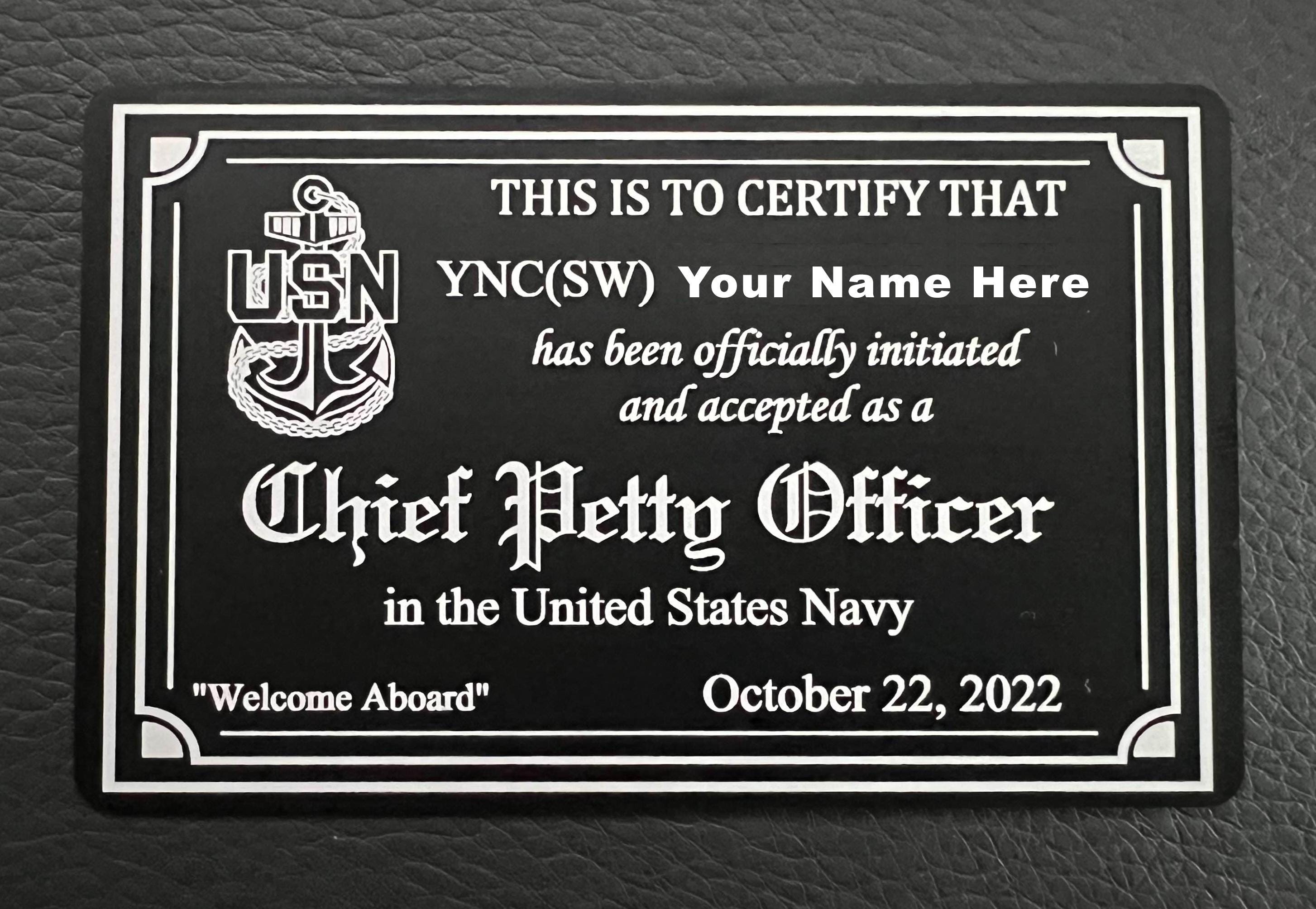 Custom Laser Engraved CPO Card - Etsy