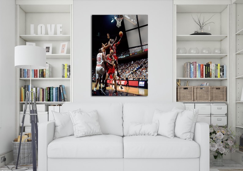 Michael Jordan Iconic Dunk,sports Wall Art,basketball Wall Decor,last ...