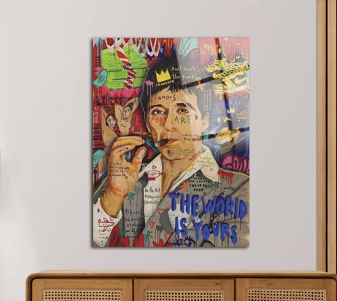 Scarface Tony Montana Pop Art: Al Pacino Tempered Glass Print - Etsy Canada