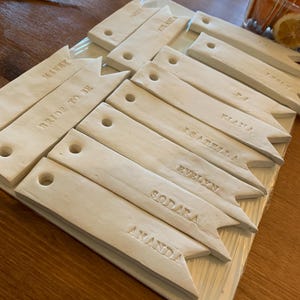 Handcrafted, Personalized Clay Name Tags/place Cards - Etsy