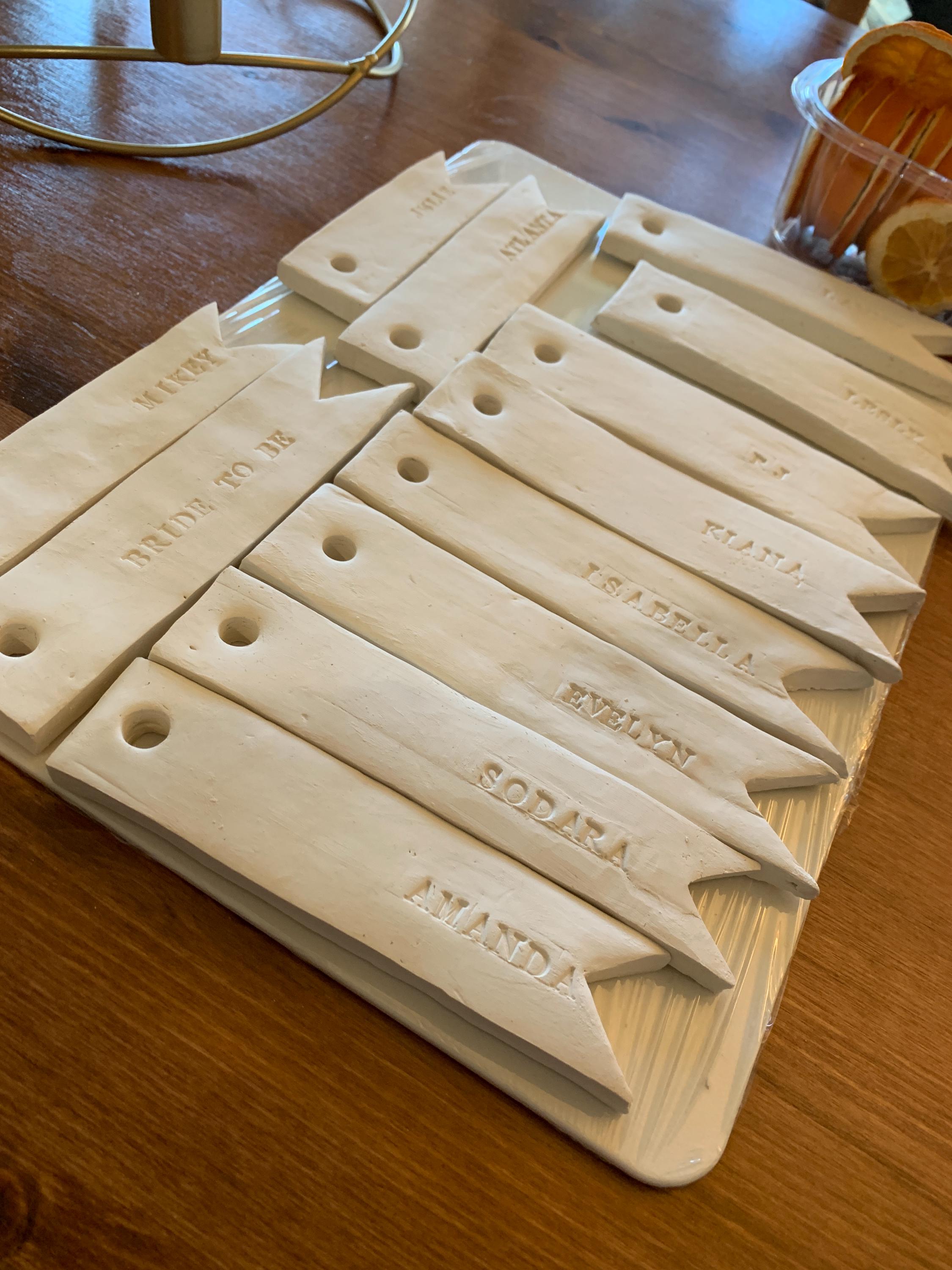 Handcrafted, Personalized Clay Name Tags/place Cards - Etsy