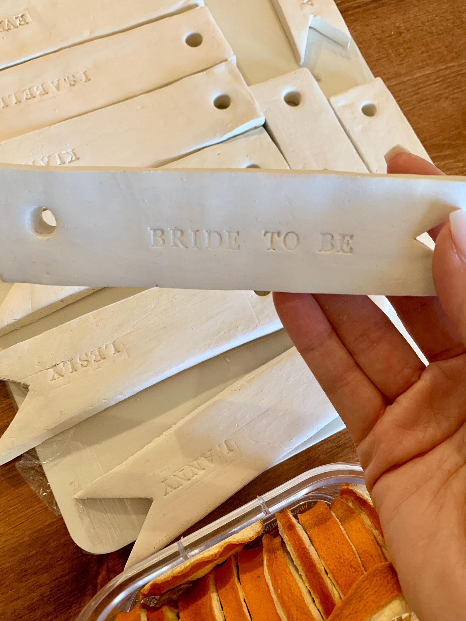 Handcrafted, Personalized Clay Name Tags/place Cards - Etsy