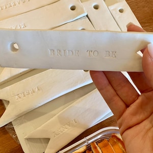 Handcrafted, Personalized Clay Name Tags/place Cards - Etsy