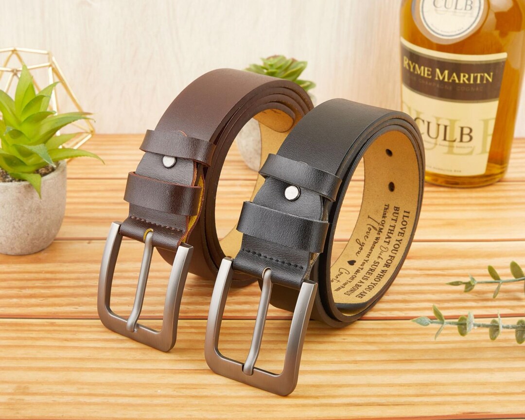 Custom Handmade Belt for Dad Grandpa,personalized Anniversary Leather ...
