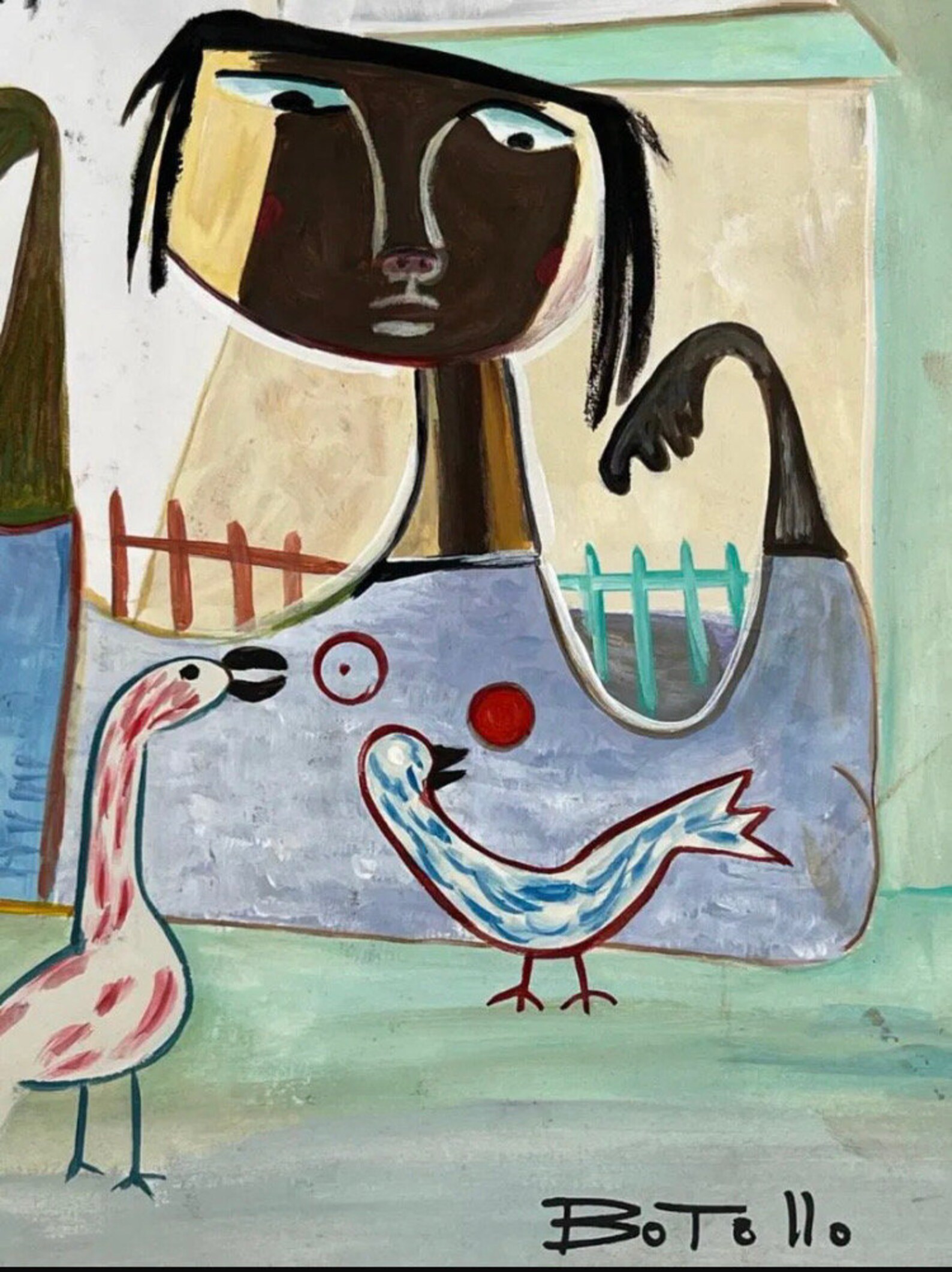 Angel Botello - Oil on Canvas, Signed, Artwork. - Etsy