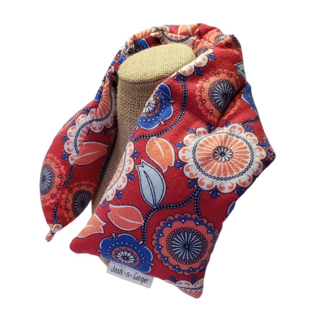 Weighted Neck Pillow Red Blue Floral Microwavable Shoulder - Etsy
