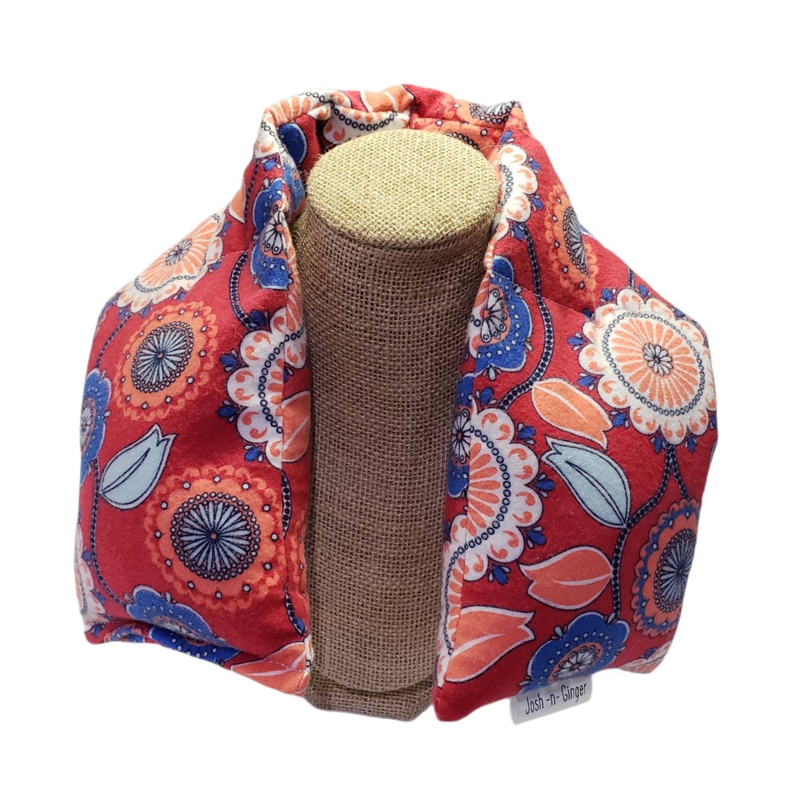 Weighted Neck Pillow Red Blue Floral Microwavable Shoulder - Etsy