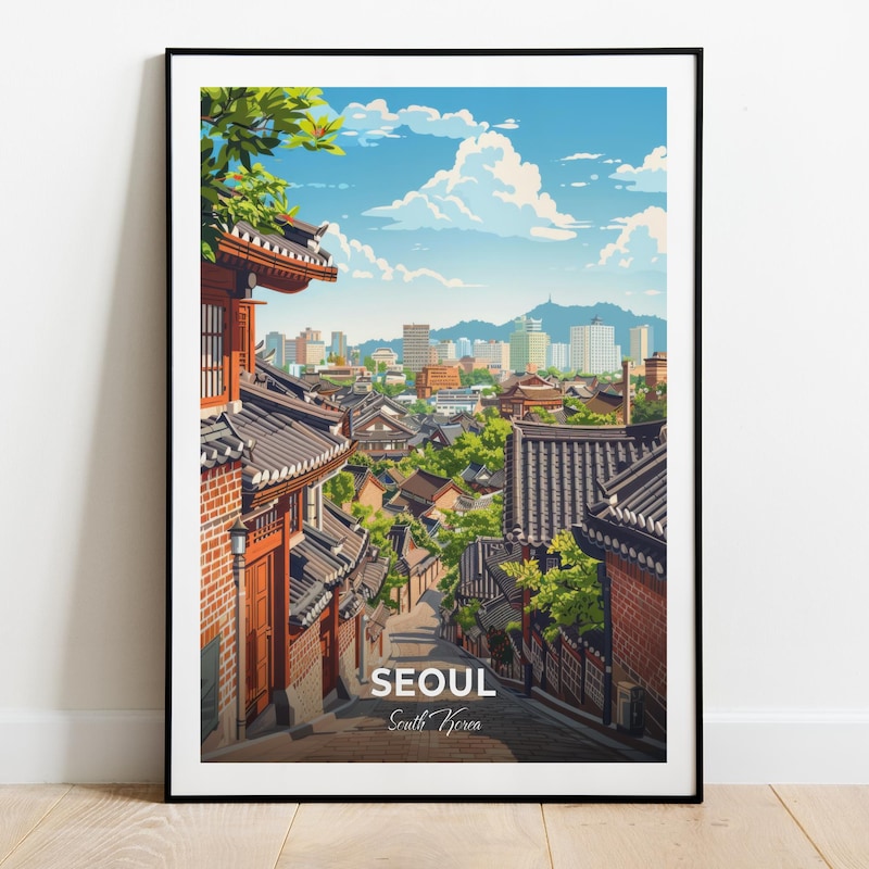 Korea Travel Poster - Etsy