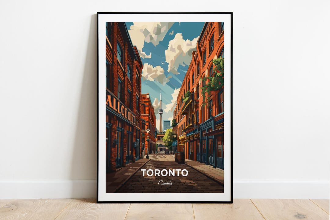 Toronto Travel Poster, Distillery District, City Print, Cityscape ...