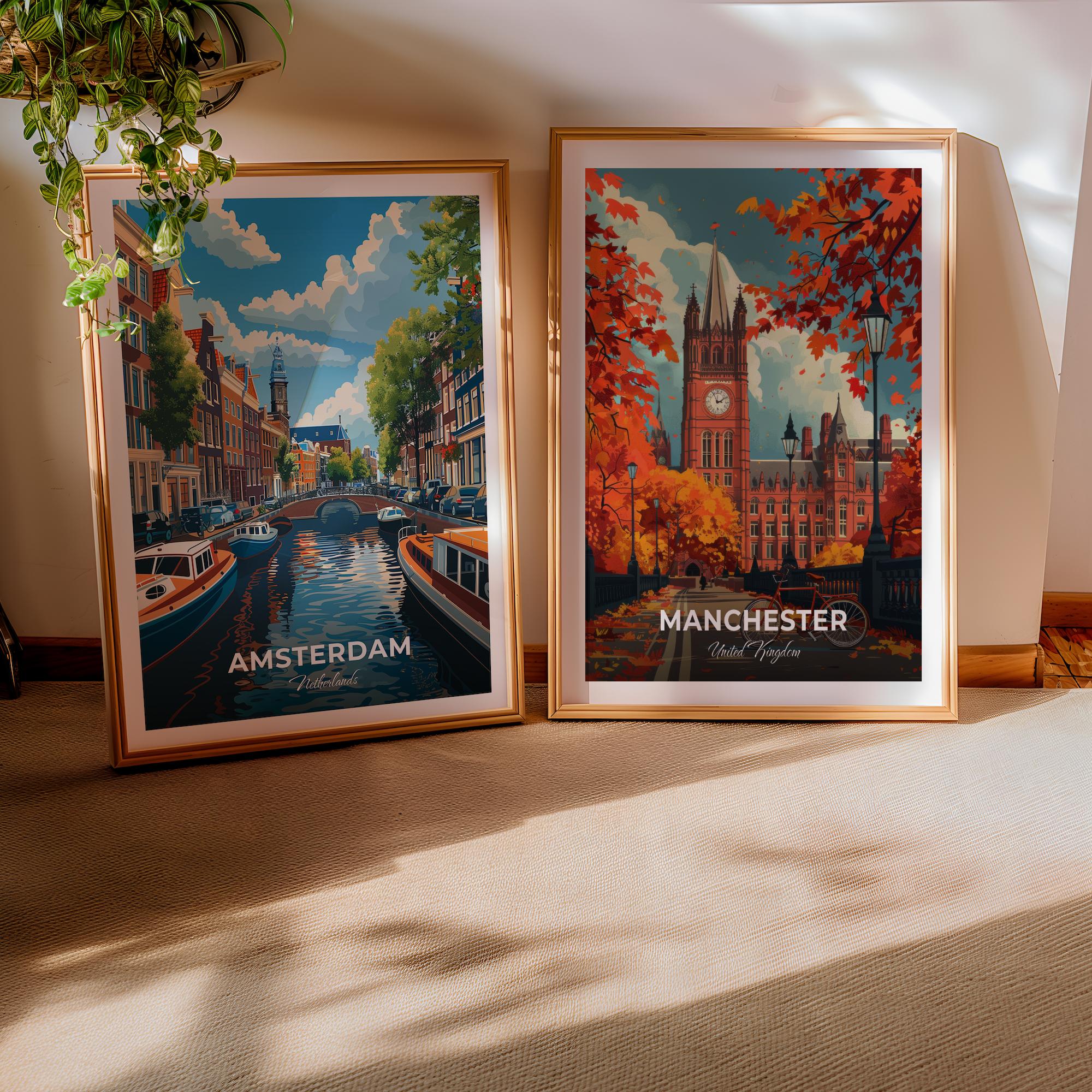 Manchester Travel Poster the University of Manchester Wall Art Print ...