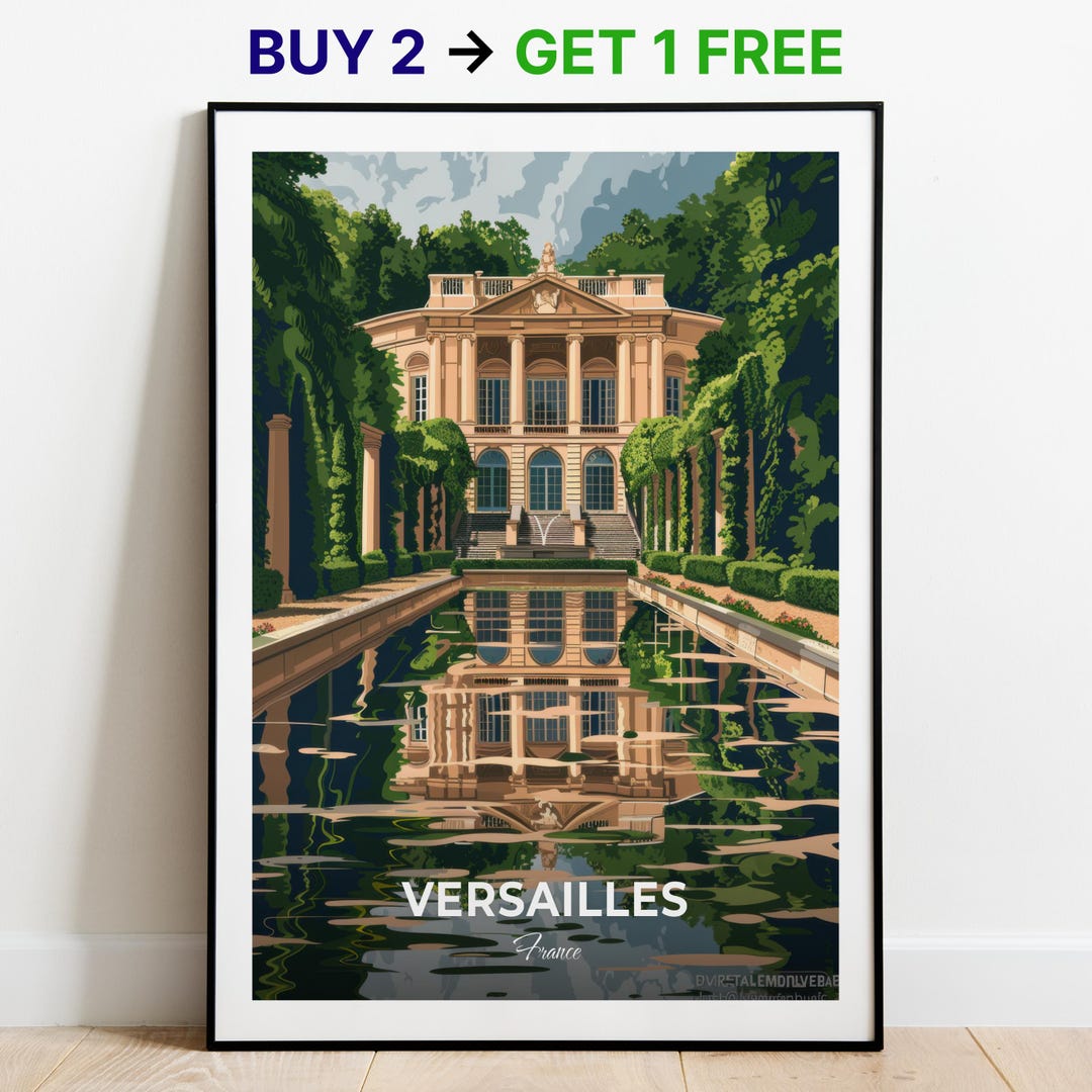 Versailles Travel Poster Petit Trianon Wall Art Print France Poster ...