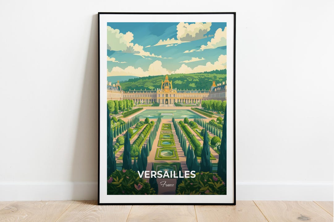 Versailles Travel Poster, Versailles Gardens, City Print, Cityscape ...