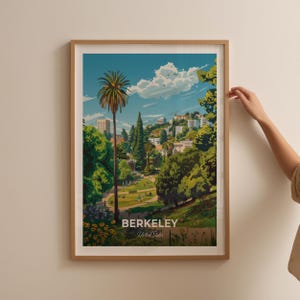 Berkeley Travel Poster, Cesar Chavez Park, City Print, Cityscape ...