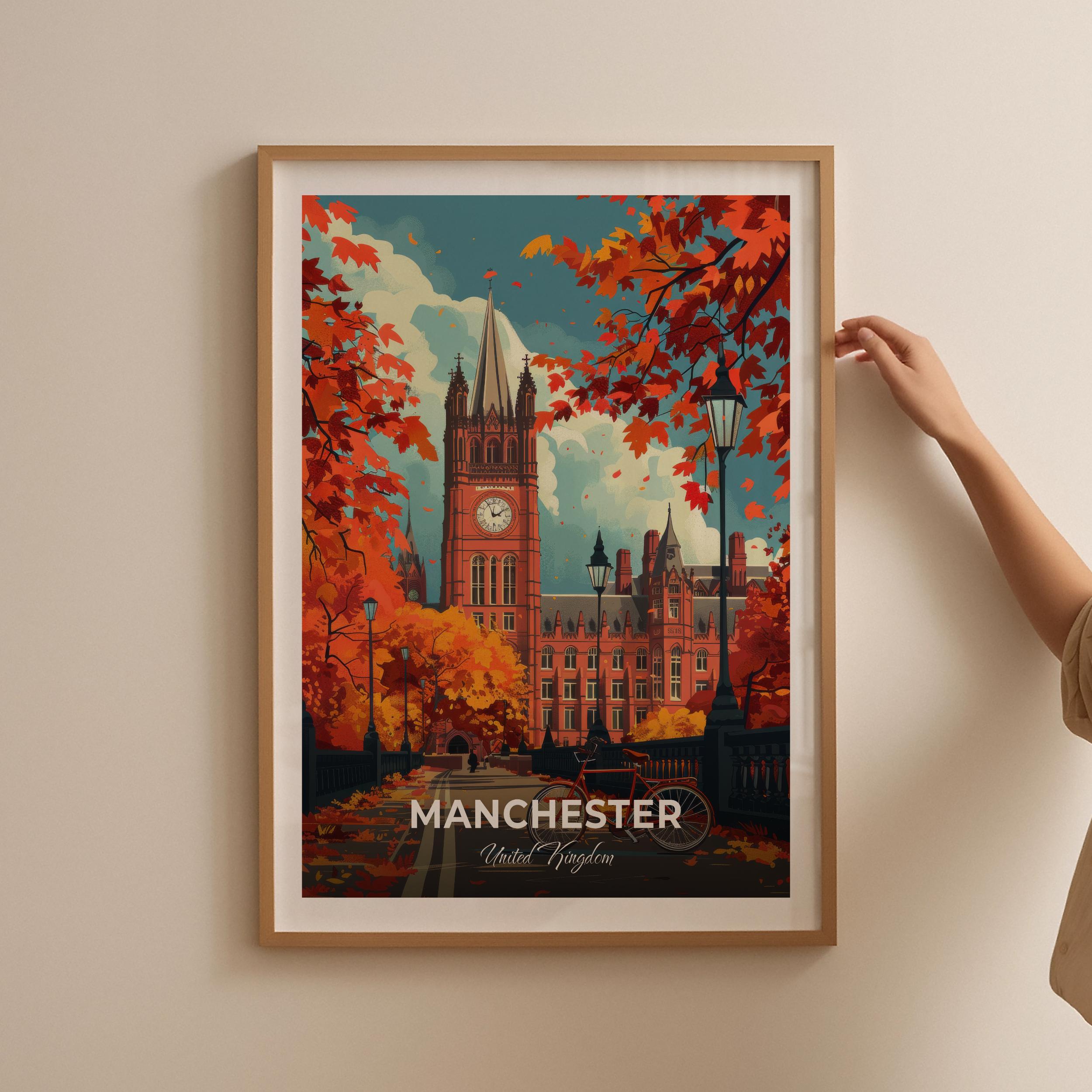 Manchester Travel Poster the University of Manchester Wall Art Print ...