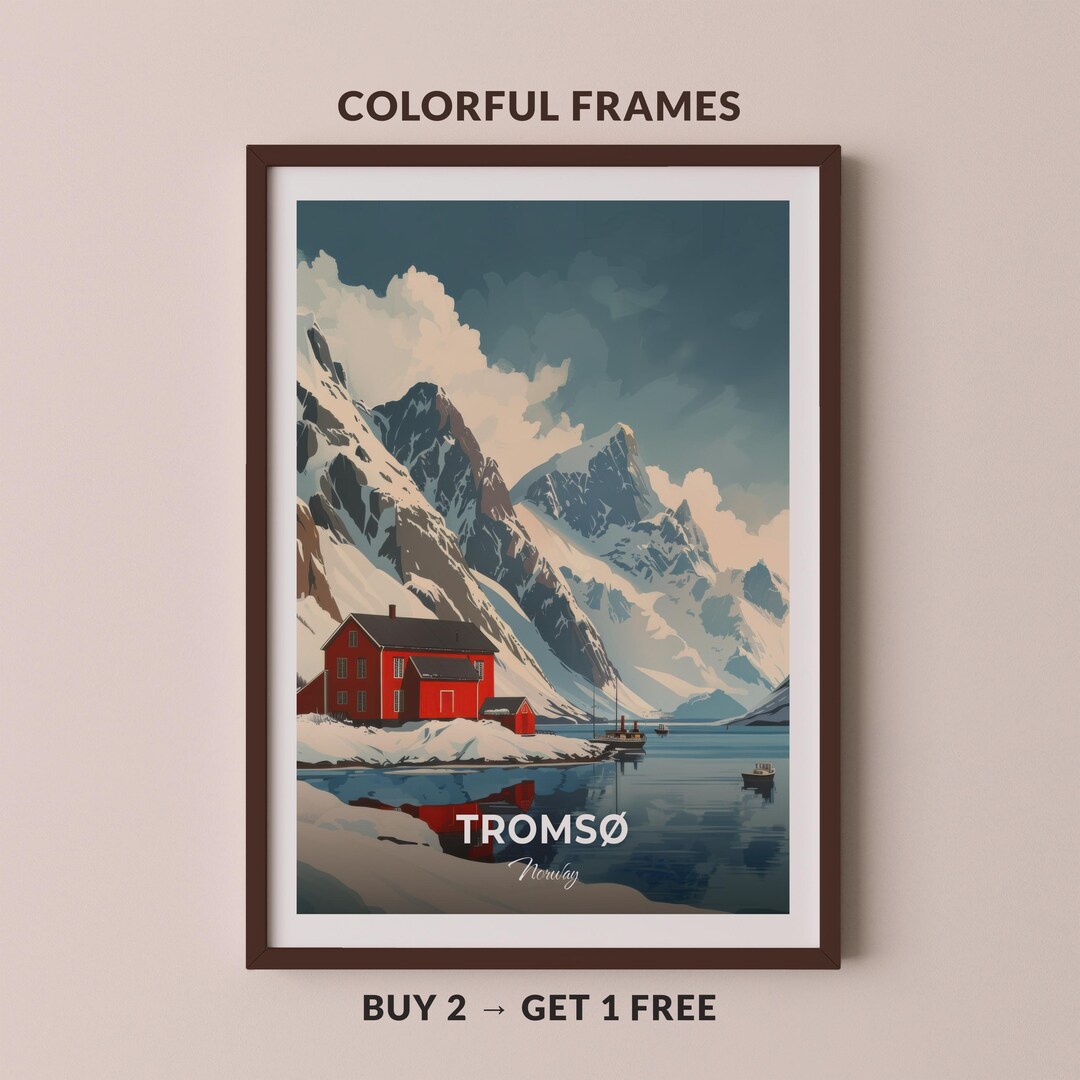 Tromsø Travel Poster Mack Brewery Wall Art Print Norway Poster City ...