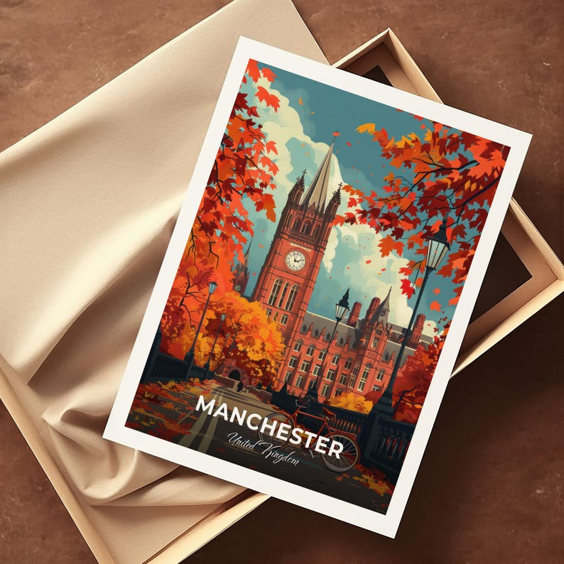 Manchester Travel Poster the University of Manchester Wall Art Print ...
