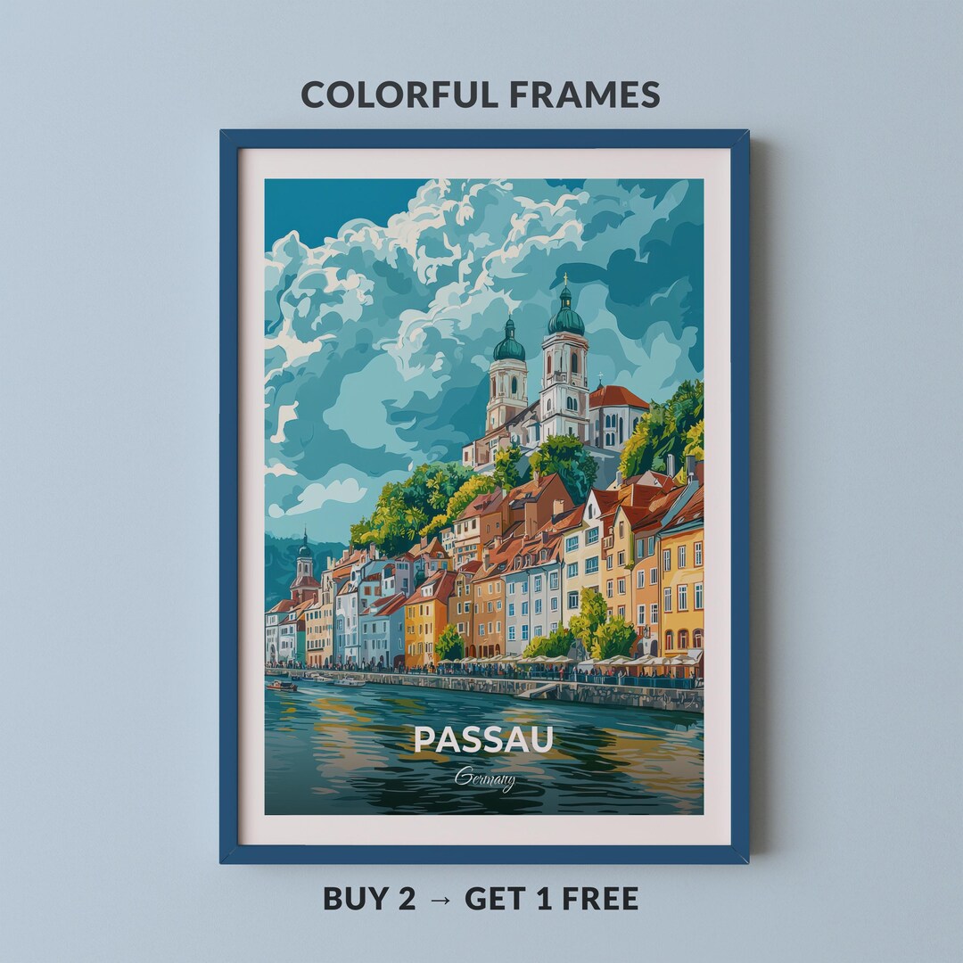 Passau Travel Poster Wall Art Print Germany Poster City Print City ...