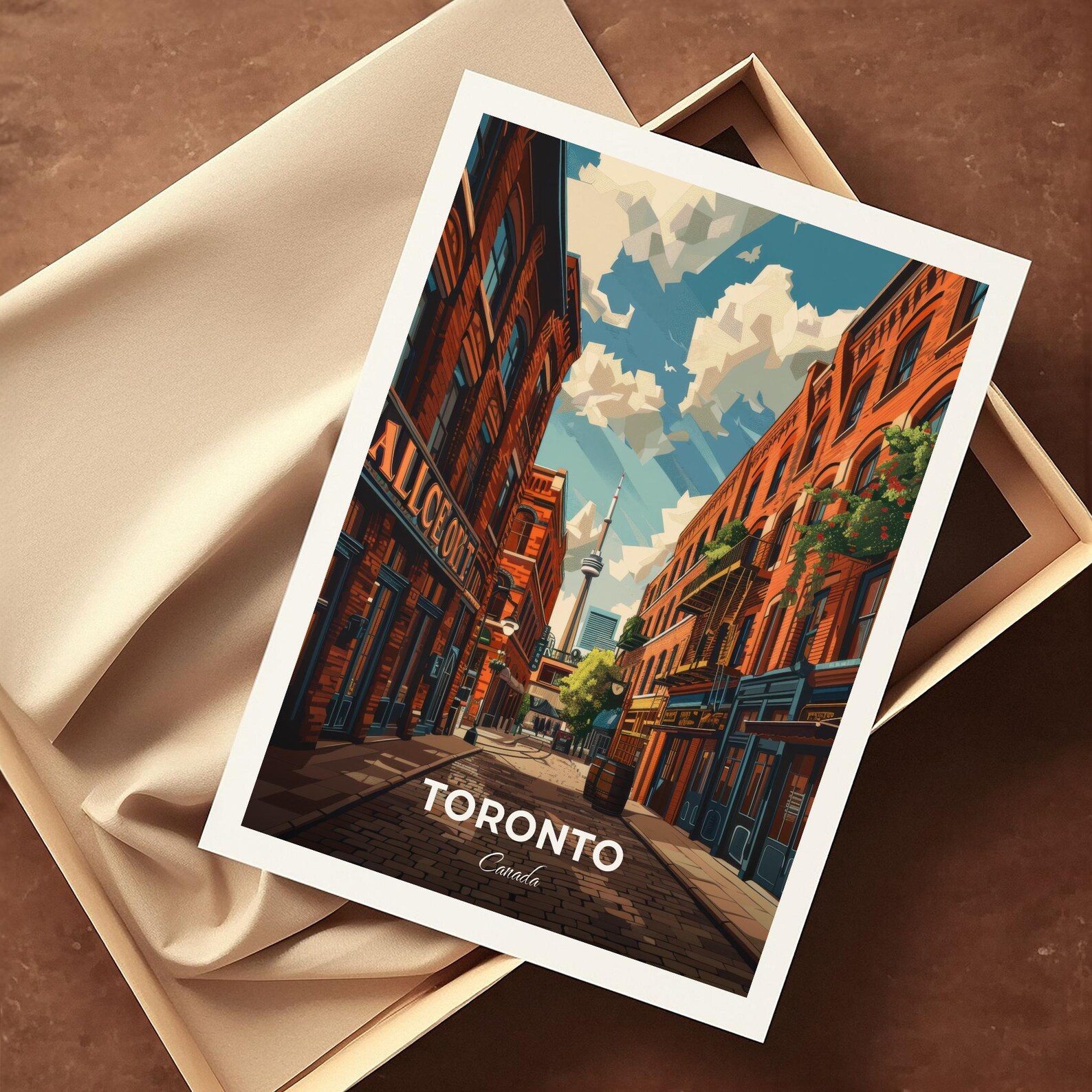 Toronto Travel Poster Distillery District Wall Art Print Canada Poster ...