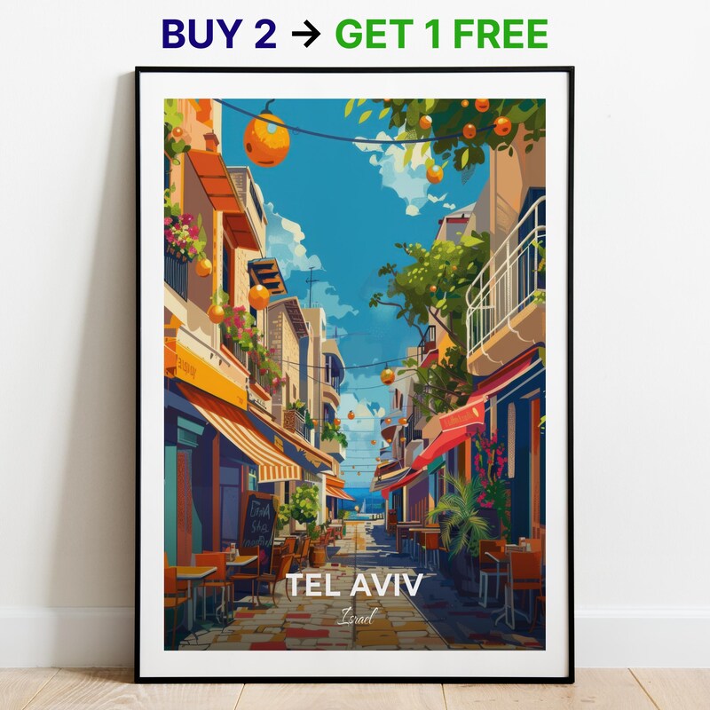 Tel Aviv Poster - Etsy