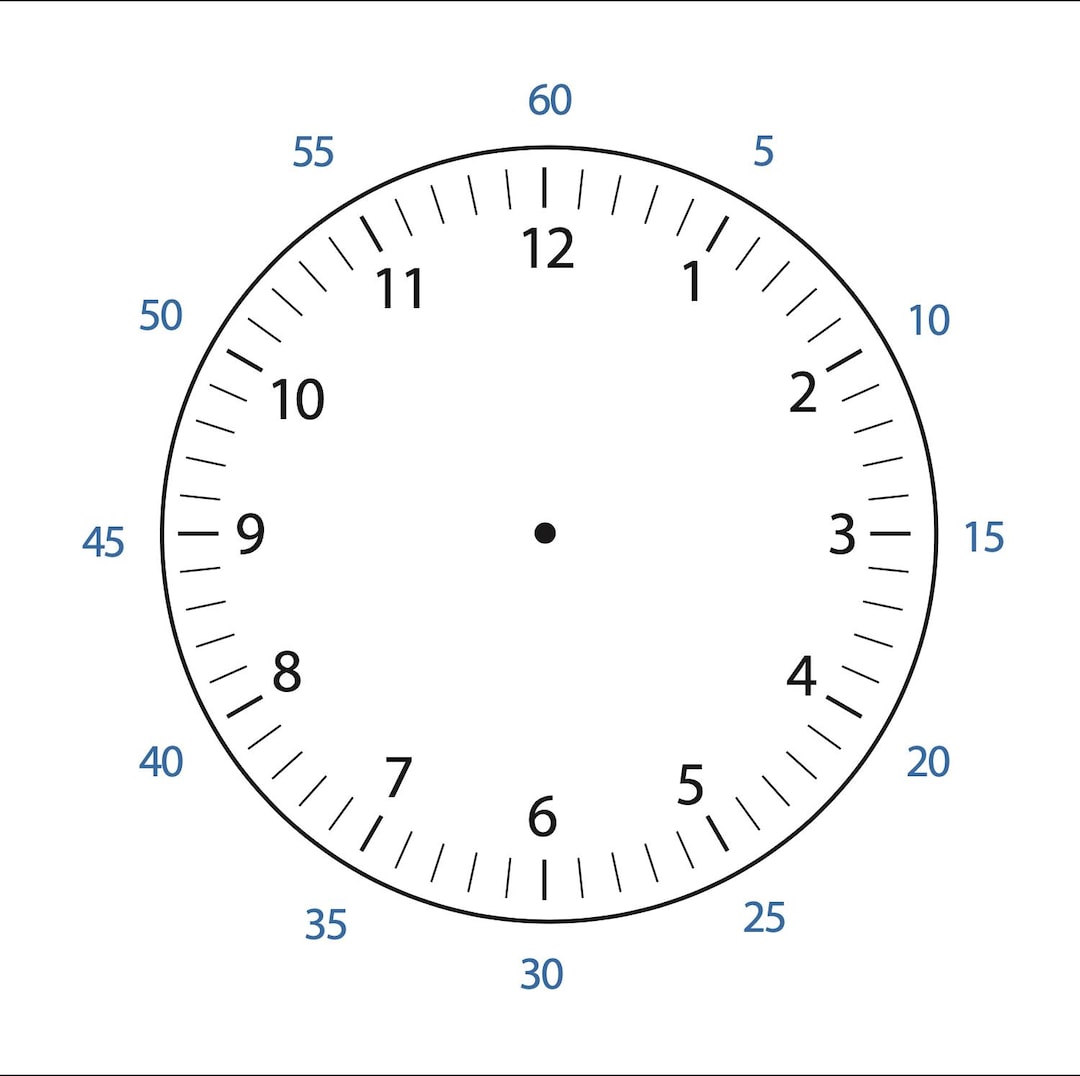 Clock Printable, Educational Resource for Learning to Tell Time. - Etsy