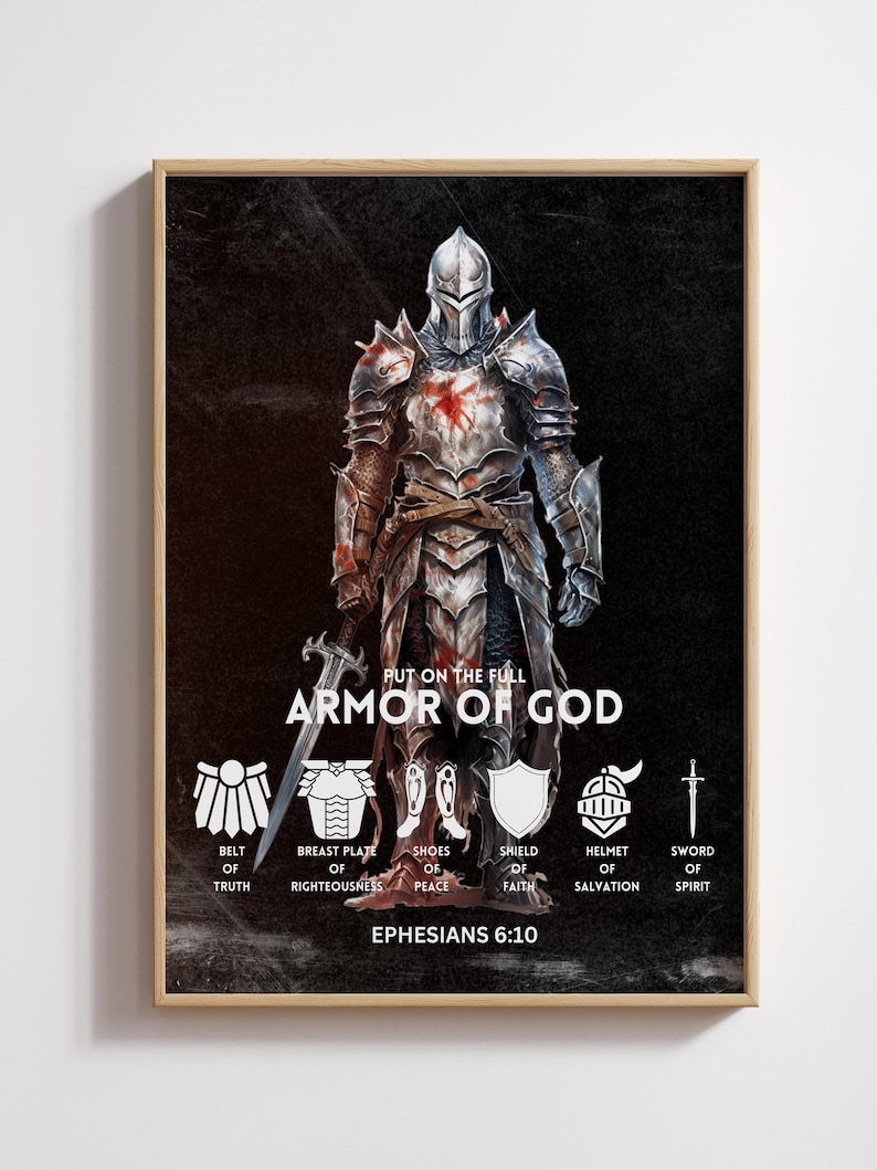 Armor of God, DIGITAL PRINT, Ephesians 6:13-17, Bible Print, Jesus Art ...