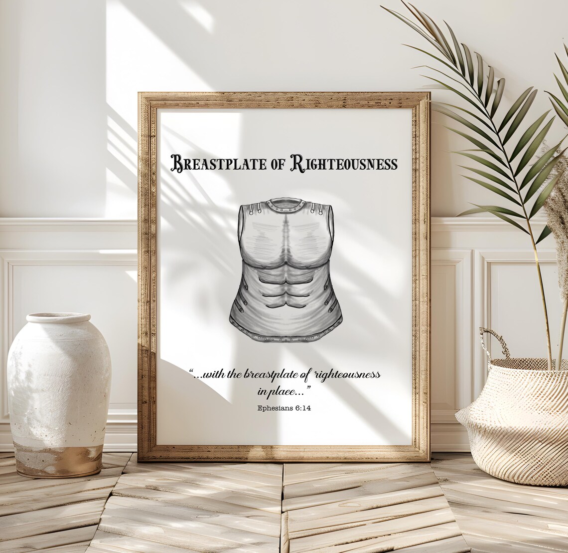 Full Armor of God Digital, Ephesians 6:13-17, Bible Print, Jesus Art ...