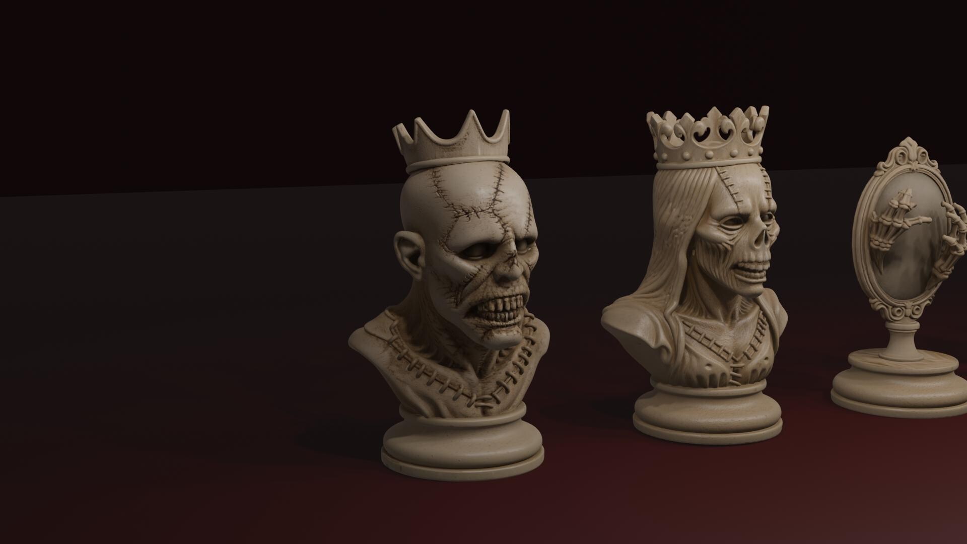 Gothic Horror Chess Set - Aberration Fantasy Pieces - Etsy
