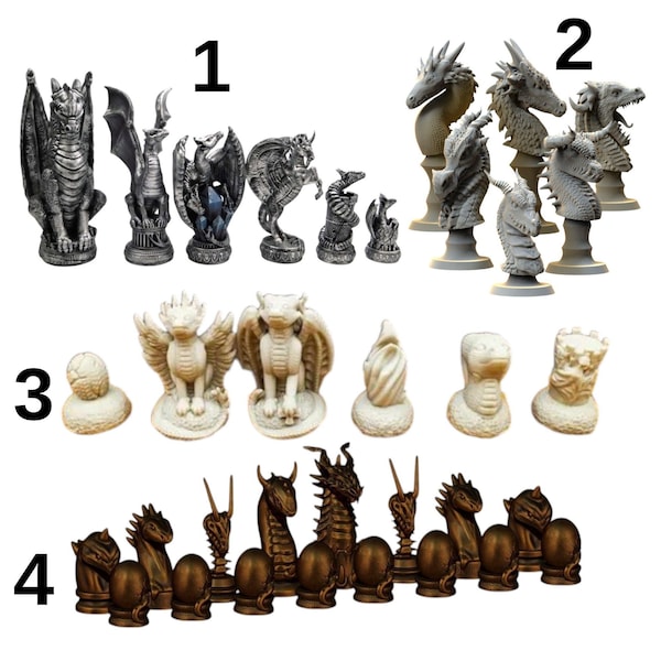 Dragon Chess Set - Etsy