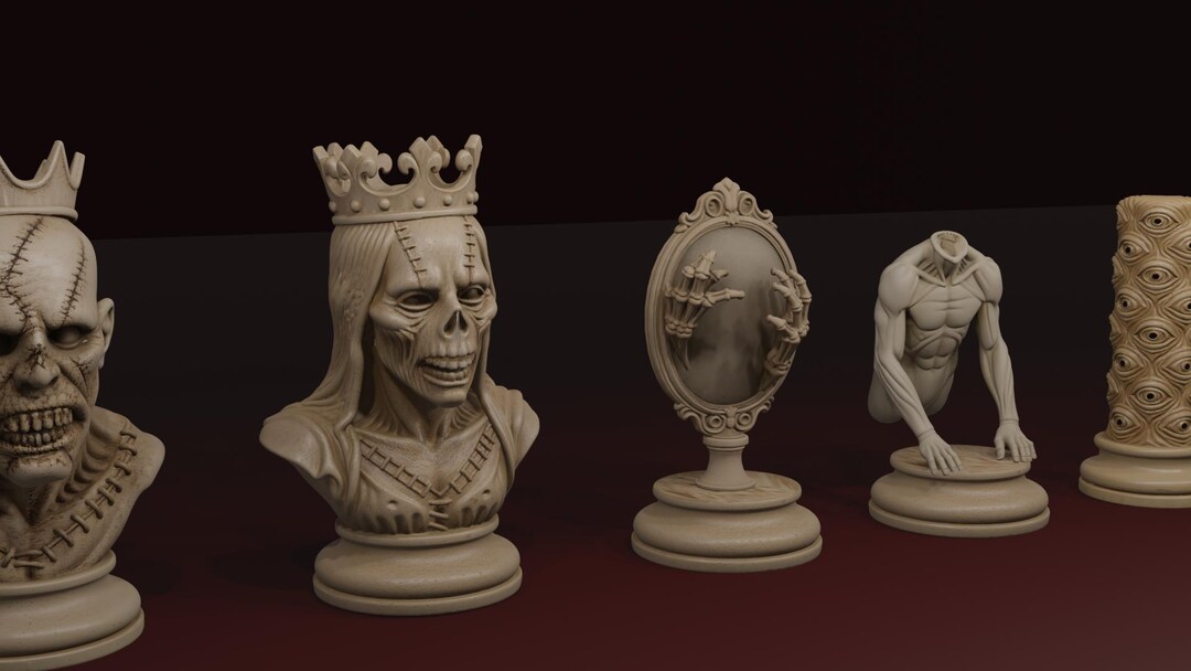 Gothic Horror Chess Set - Aberration Fantasy Pieces - Etsy