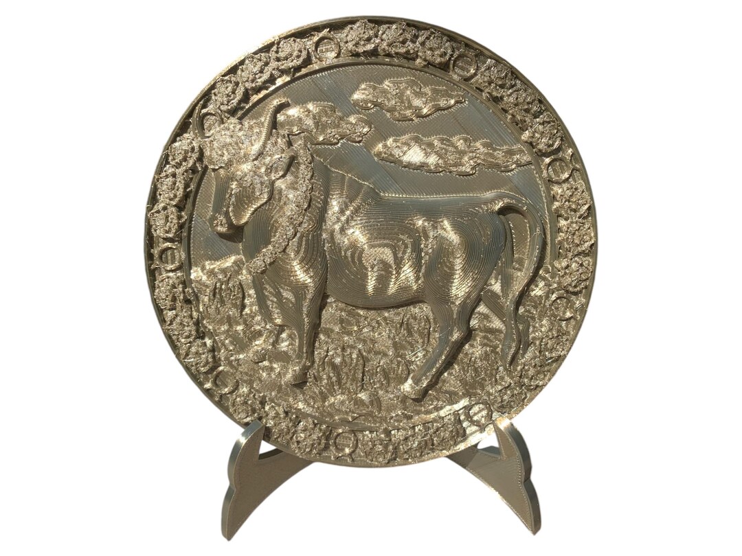 Taurus Zodiac Sign 3D Printed Coin Elegant Astrological Statue - Etsy