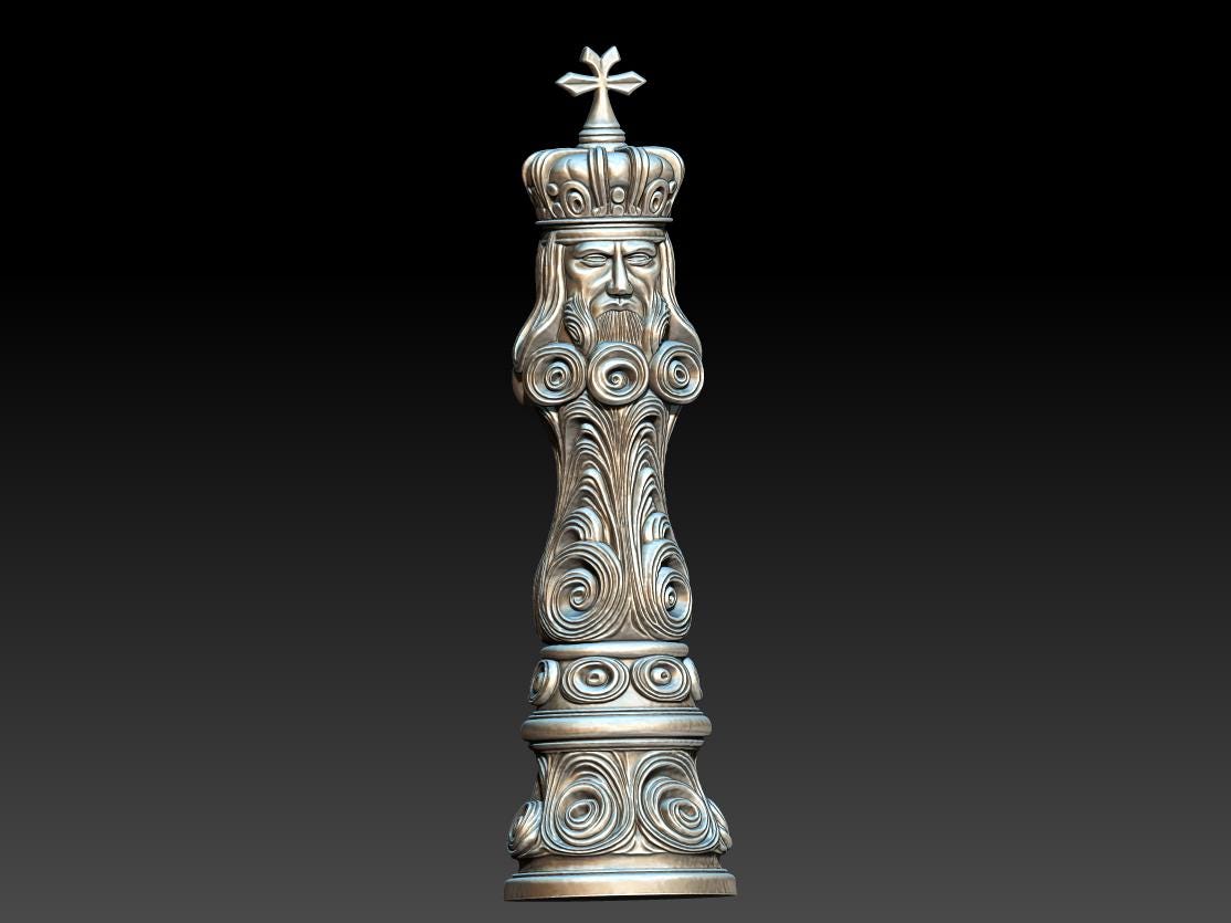 Baroque Chess Set | Ornamental 3D Printed PLA Collectible - Etsy