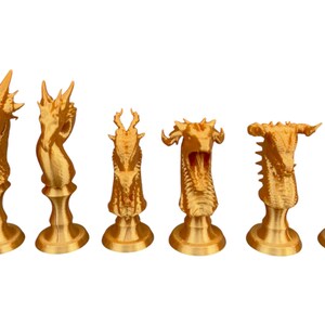 Dragon Chess Pieces Set: 3D Printed Fantasy Chess for Collectors - Etsy
