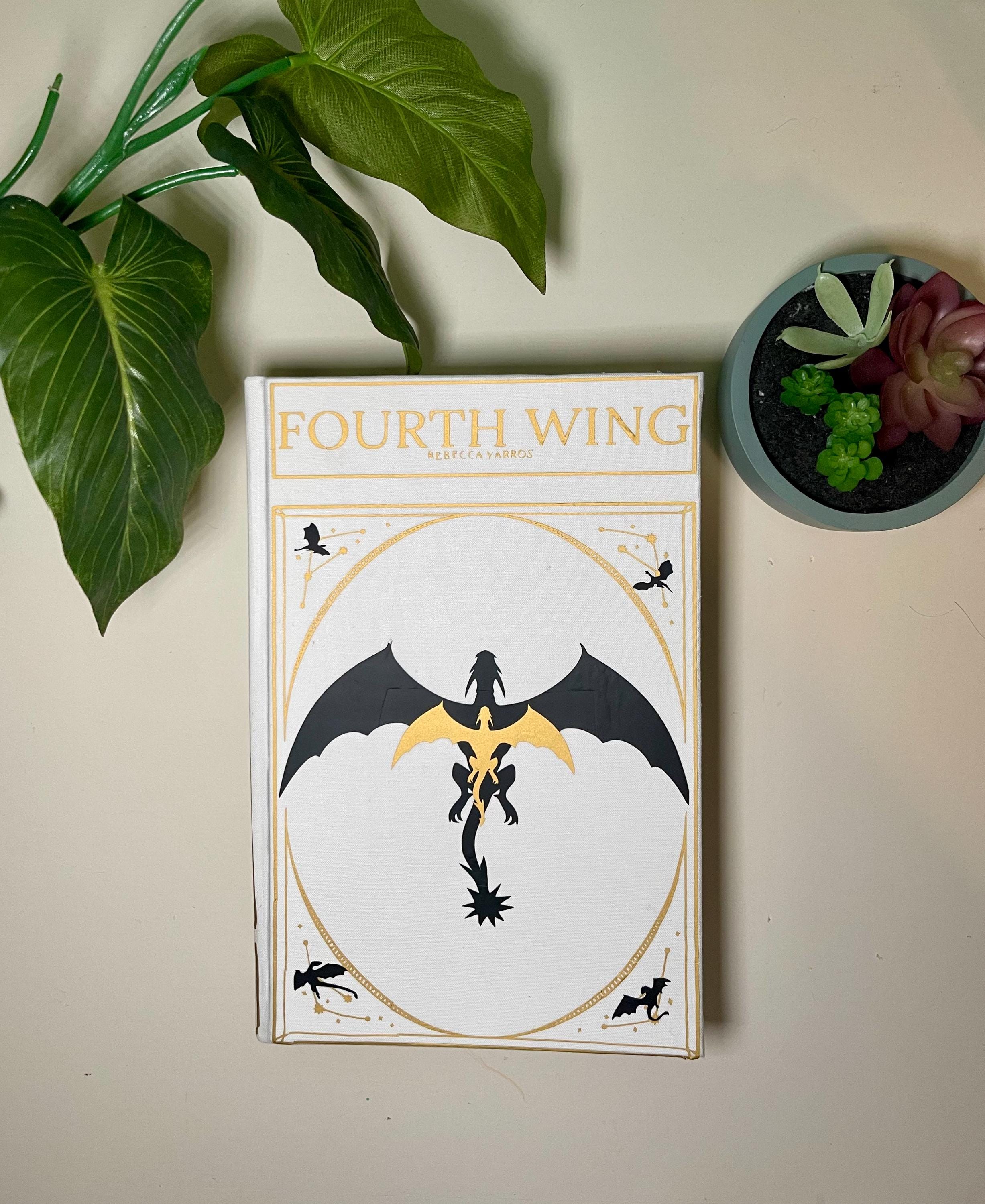 Fourth Wing Book Cover PNG | Custom Fantasy Hardcover Design for Cricut ...