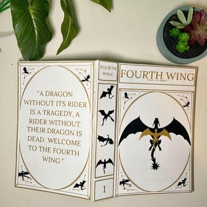 Fourth Wing Book Cover PNG | Custom Fantasy Hardcover Design for Cricut ...