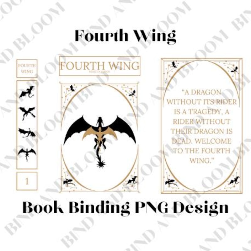 Fourth Wing Book Cover - Etsy