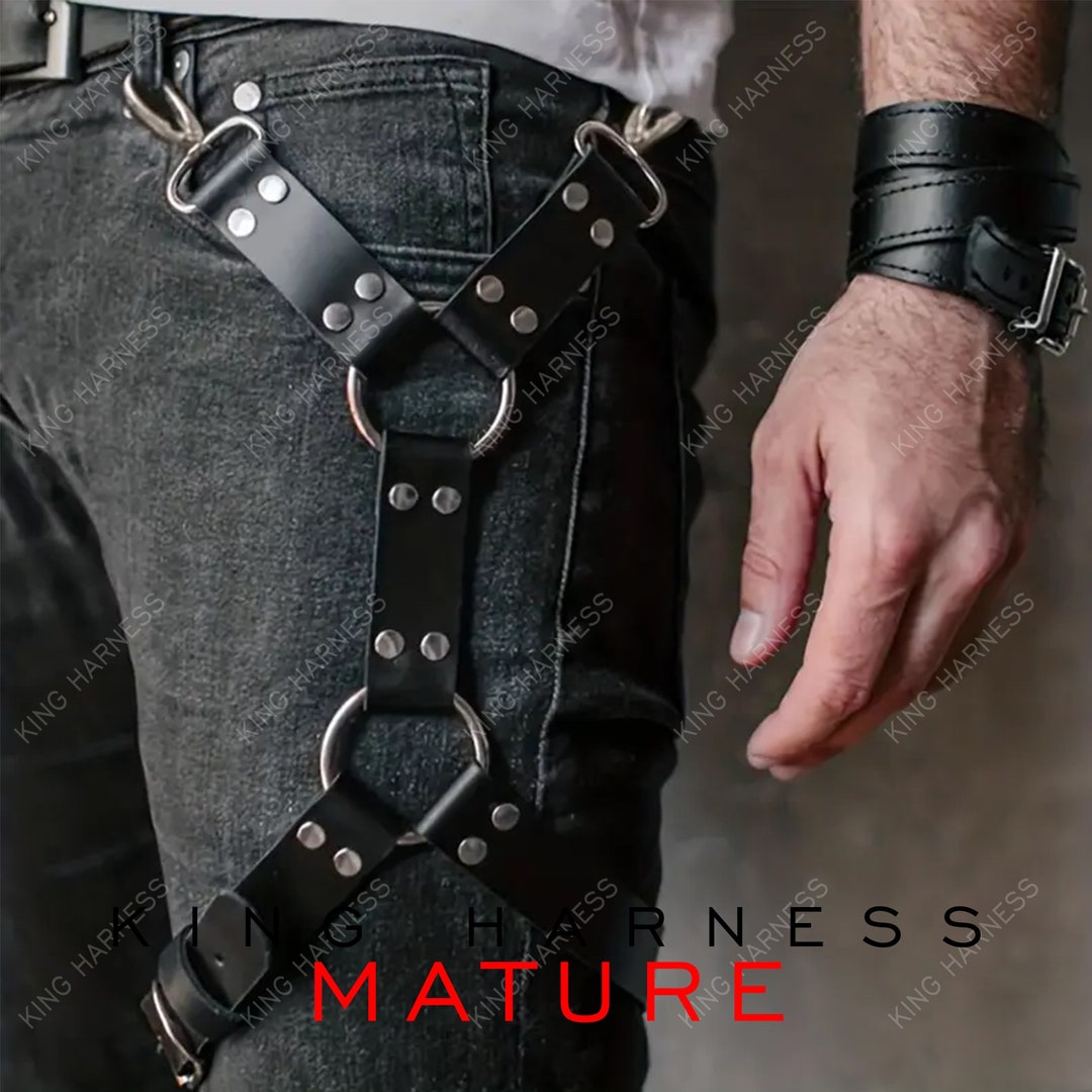 Men's Leather Leg Harness, Thigh Harness, Unisex Harness, Harness Men ...