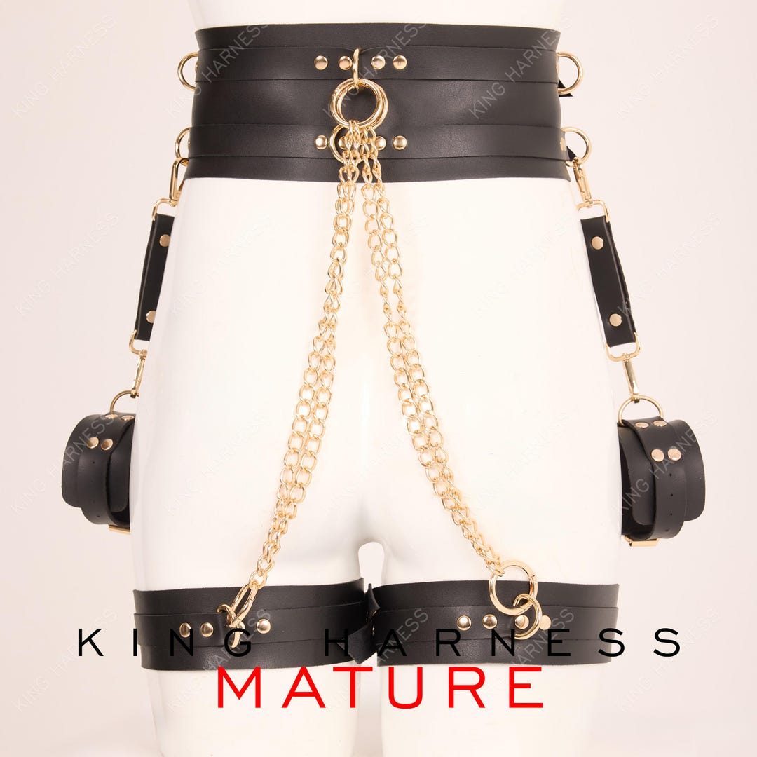 Cuffs for Slave, Bonda Butt Harness, Thigh Harness, Belt With Cuffs ...