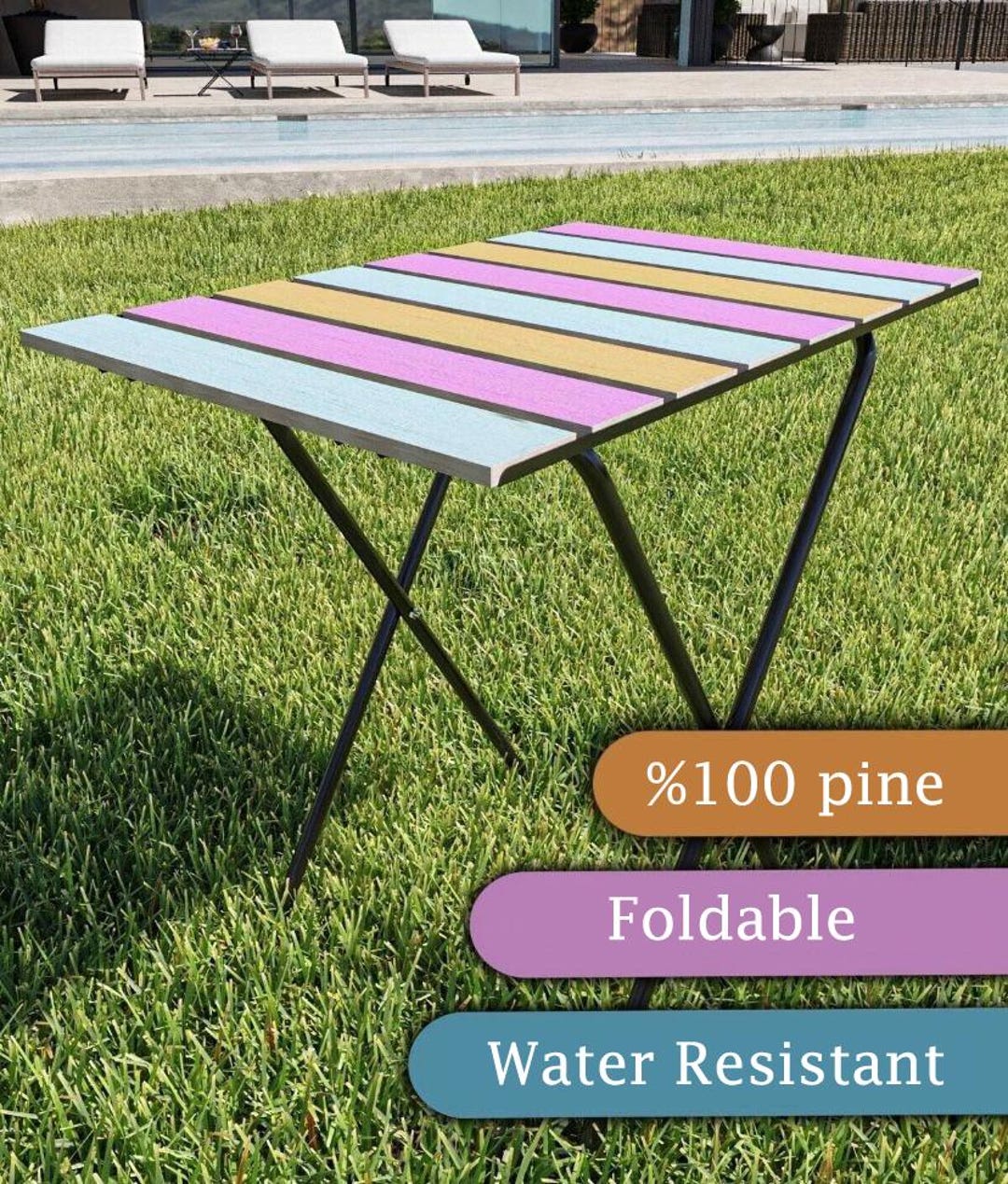 Portable Picnic Table , Handmade Furniture , Rustiq Camping Table ...