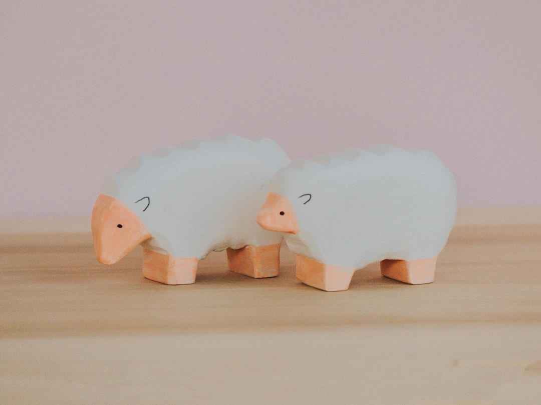 Handmade Wooden Sheep Toy, Waldorf Wooden Sheep, Wooden Sheep Figurine ...