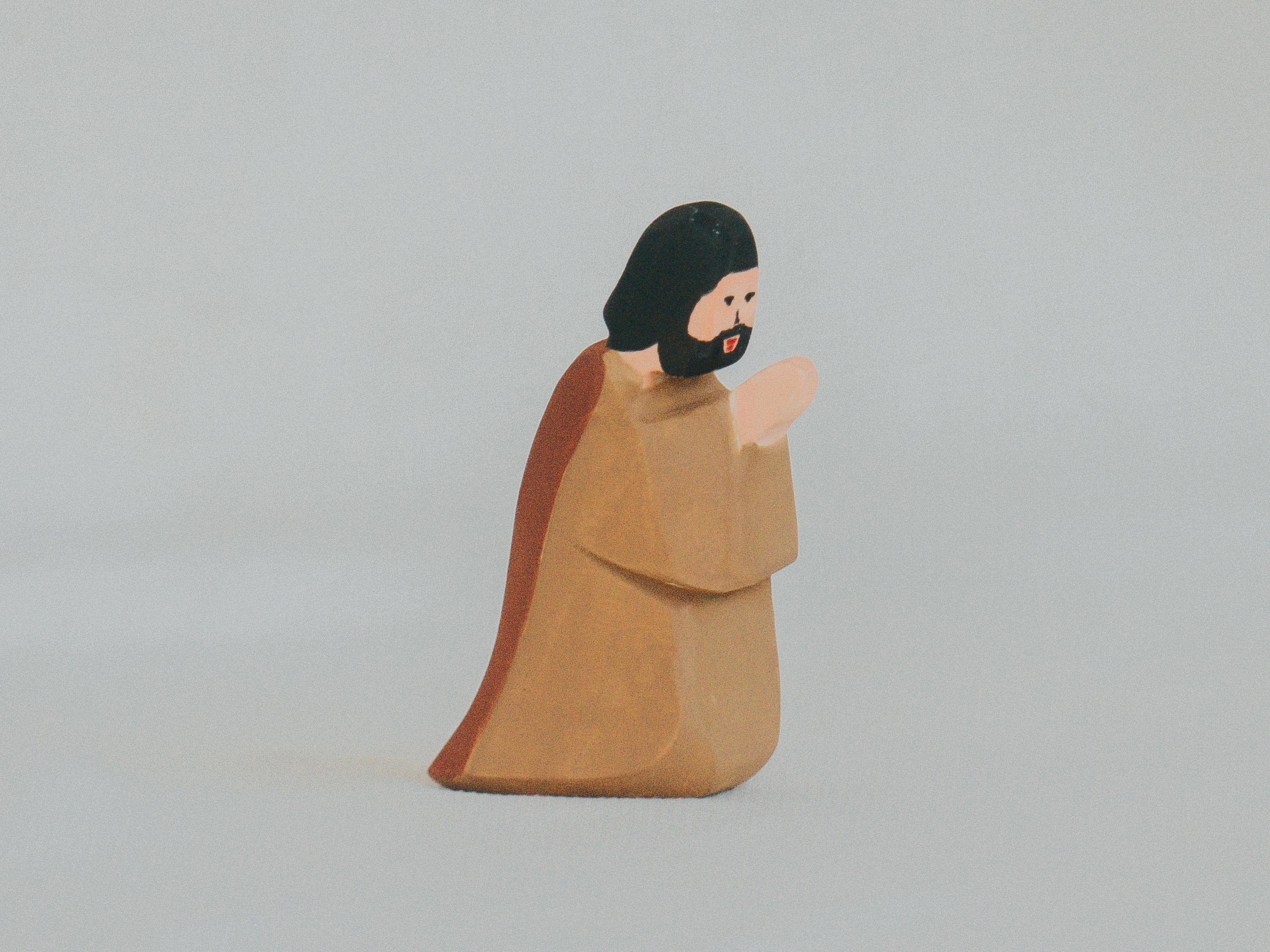 Wooden Saint Joseph, Wooden Nativity Set, Nativity Figurine, Christmas ...