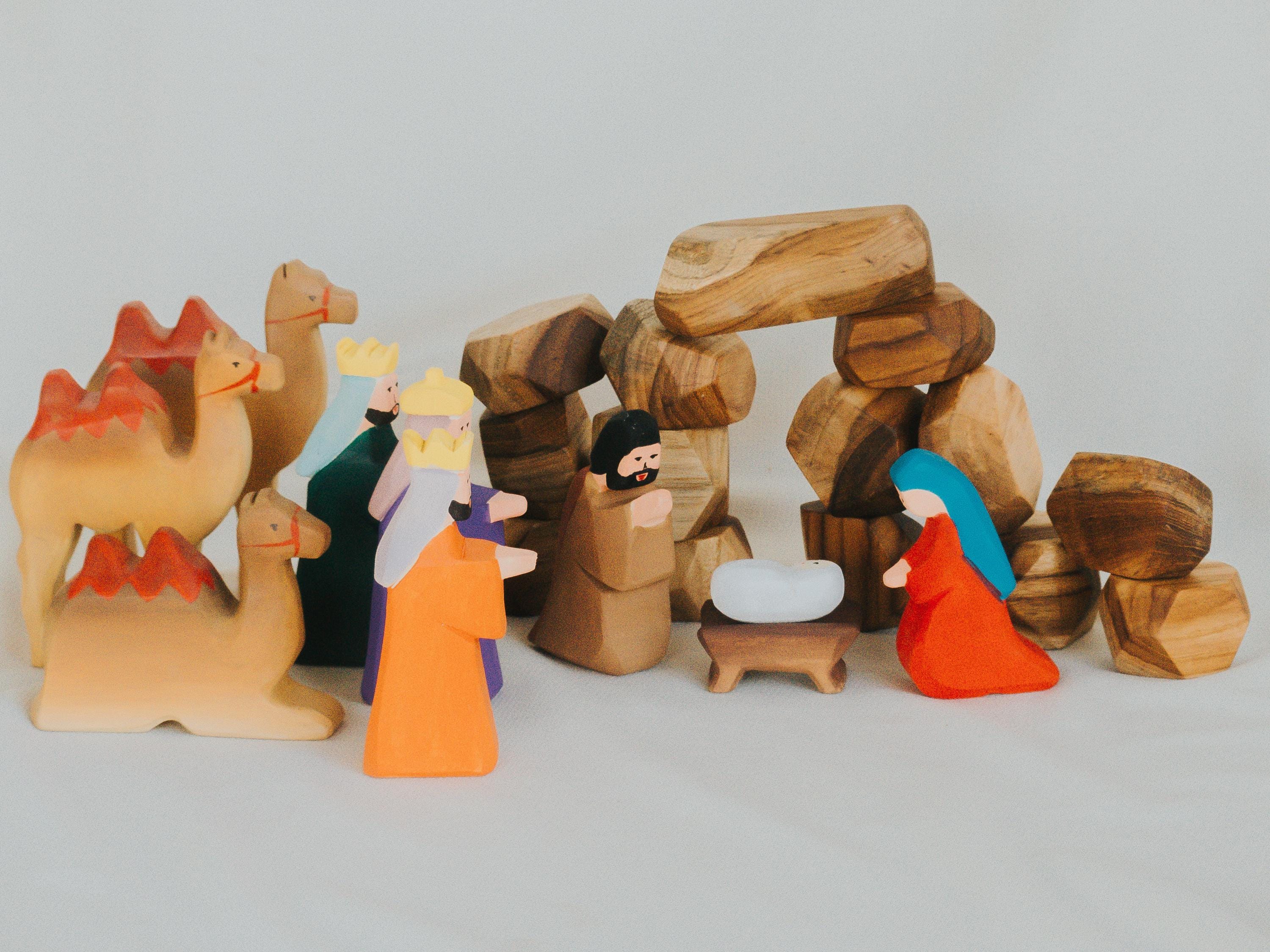 Wooden Saint Joseph, Wooden Nativity Set, Nativity Figurine, Christmas ...