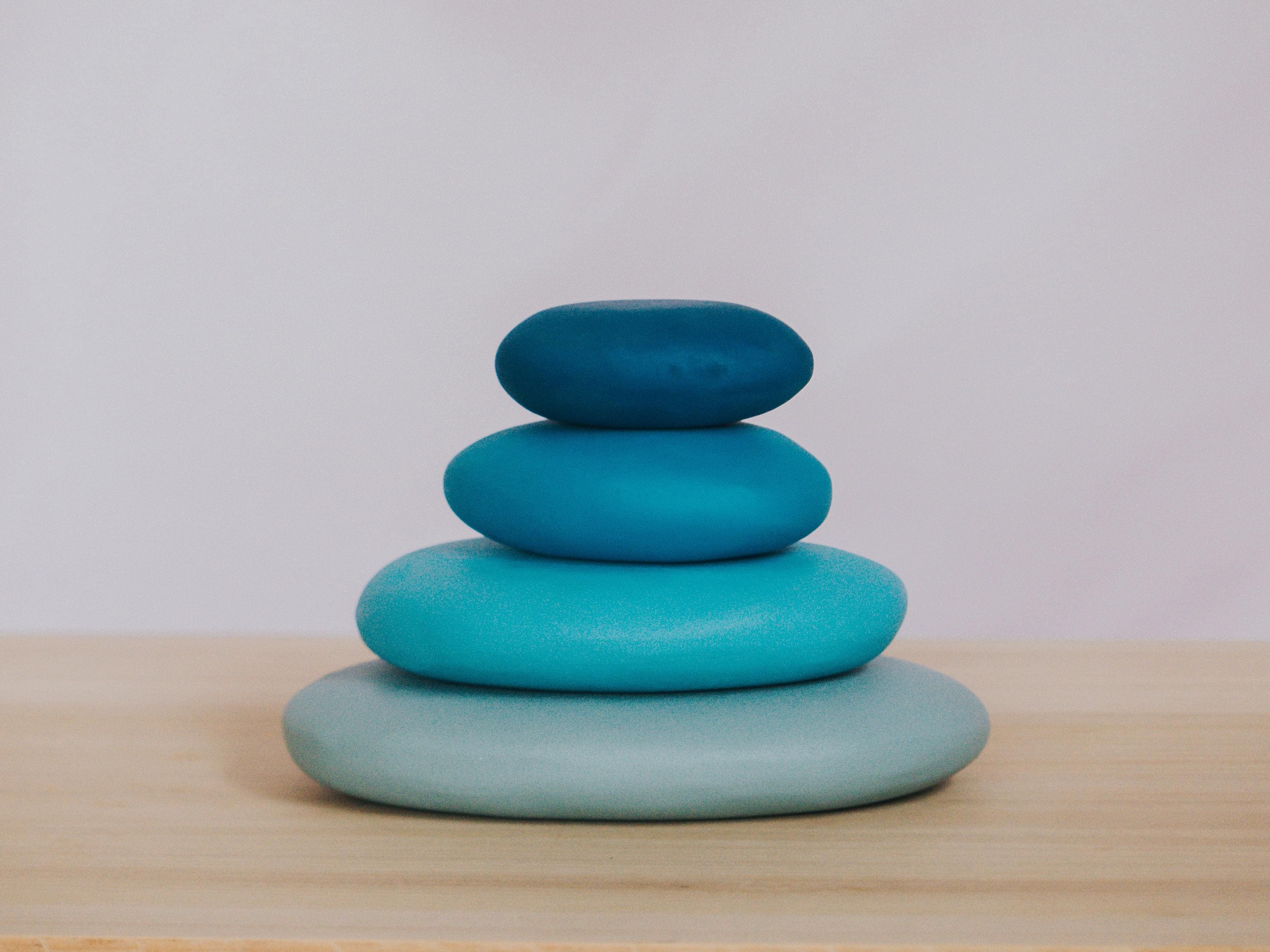 Stacking Pebble Set, Waldorf Toys, Open Ended Play, Wooden Stone ...