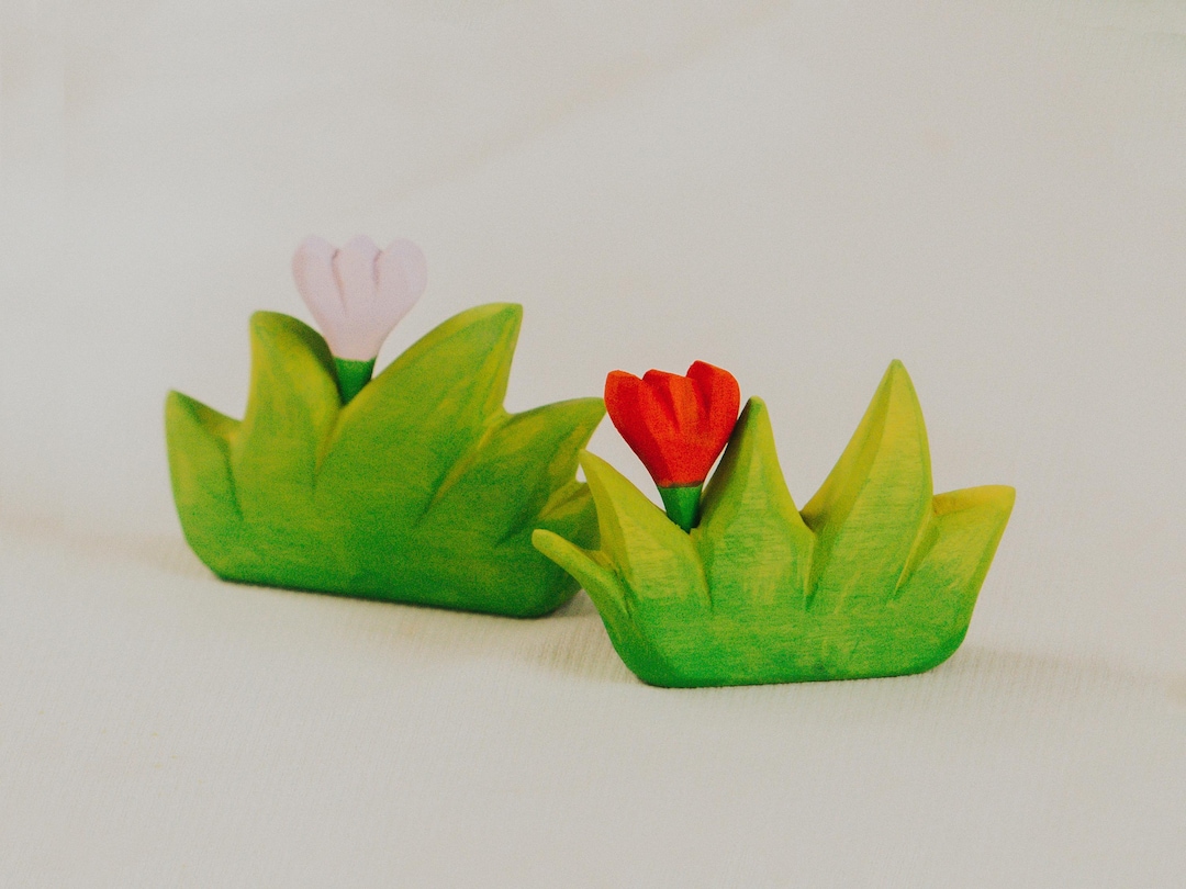 Wooden Grass, Waldorf Toys, Handmade Toys, Hand-painted Grass, Pretend ...