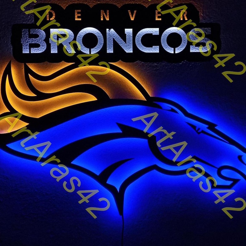 Denver Broncos Sign - Etsy
