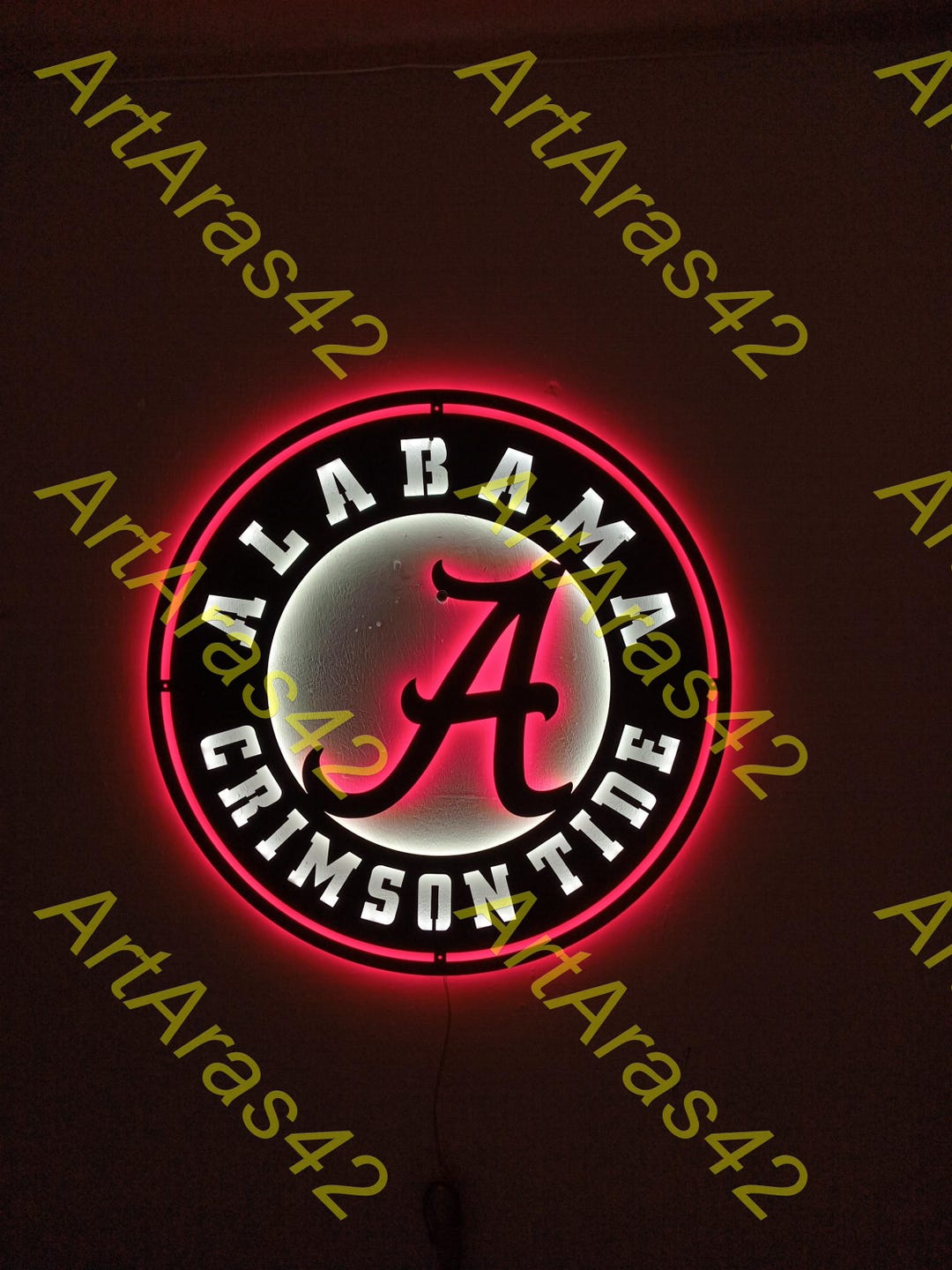 Alabama, Alabama Metal Wallart,steel Alabama, Alabama Football Team ...