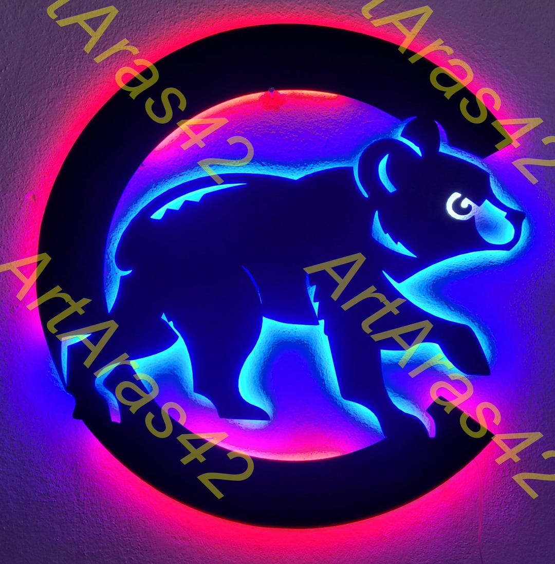 Cubs Decor, Chicago Cubs, Metal Wall Art, Chicago Steel Decor, Baseball ...