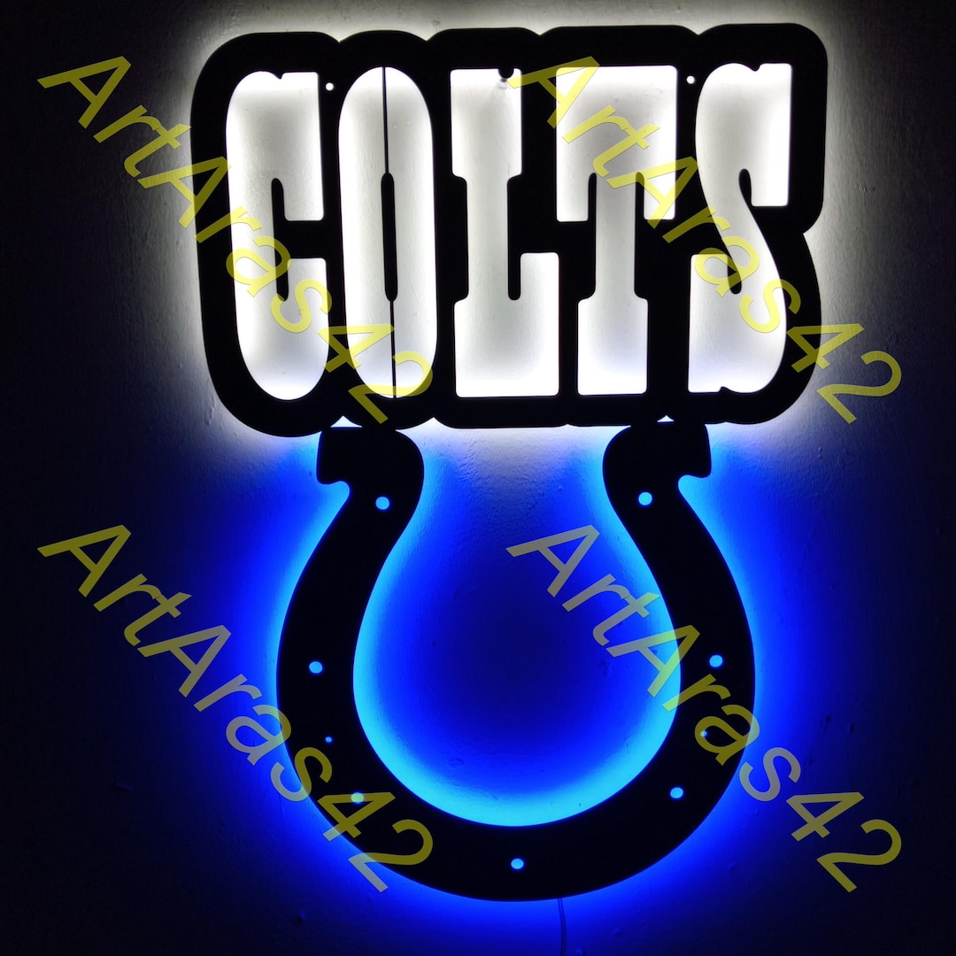 Indianapolis Colts, Colts Metal Sign, Indianapolis Led Decor, Colts ...